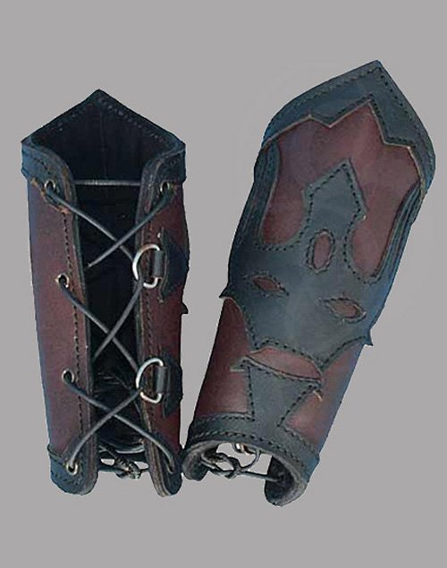 Rugged Demon or Devilish Leather Bracers